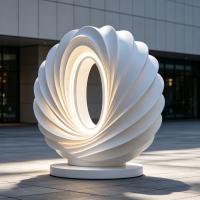 China 2.5m Height White Spiral LED Sculpture Light with IP65 Waterproof and RGB DMX 512 for Outdoor Dynamic Sculpture for sale