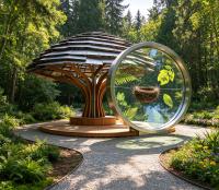 China Custom Tree Pavilion Art Installation with Stainless Steel Framing and Weather Resistant FRP for sale