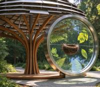 China Custom Tree Pavilion Art Installation with Stainless Steel Framing and Weather Resistant FRP for sale
