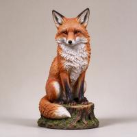 China Hand-Painted Weather Resistant Fox Sculpture and Fox Statue with Custom Size for Indoor Outdoor Garden Decoration for sale
