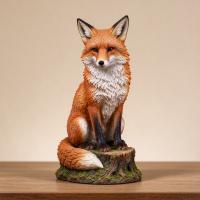 China Hand-Painted Weather Resistant Fox Sculpture and Fox Statue with Custom Size for Indoor Outdoor Garden Decoration for sale