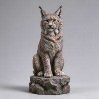 China Hand-Painted Customizable Waterproof Lynx Statue - Realistic Resin Lynx Sculpture for Indoor and Outdoor Decor for sale
