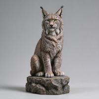 China Hand-Painted Customizable Waterproof Lynx Statue - Realistic Resin Lynx Sculpture for Indoor and Outdoor Decor for sale