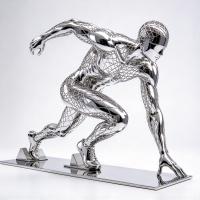 China 15M High Abstract Mesh Human Stainless Steel Sculpture for Outdoor Landscape Art Projects for sale