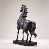 China Abstract Bronze Finish Prancing Pose Horse Sculpture Equine Statue for Luxury Interior Decor for sale
