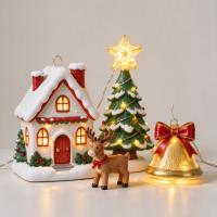China Battery Operated Hand-Painted Christmas Lantern and Scratch-Resistant Holiday Lantern for Indoor Festive Display for sale