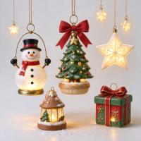 China Battery Operated Hand-Painted Christmas Lantern and Scratch-Resistant Holiday Lantern for Indoor Festive Display for sale