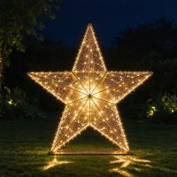 China Interactive 8m Height LED Wire Mesh Star Light with DC12V/24V Low Voltage Illuminated Star Decoration for Outdoor Commercial Displays for sale