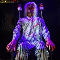 China ROHS Haunted Mansion Pneumatic Chair Air Operated Halloween Prop 110V for sale