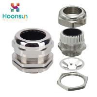 China Anti Magnetic EMC Shielded Metal Cable Gland Metric Thread Nickel Plated Brass IP68 for sale