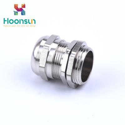 China Nickel Plated Waterproof Cable Gland PG Series IP68 Silicone Rubber 2-44mm for sale