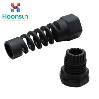 China PA66 Nylon Cable Gland Strain Relief Spiral Type IP68 UL94-V2 Flame Retardant for sale