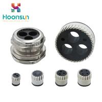 China Brass Nickel Plated Dustproof Waterproof Cable Gland M10-M63 Silicone Multiple Entry IP68 for sale