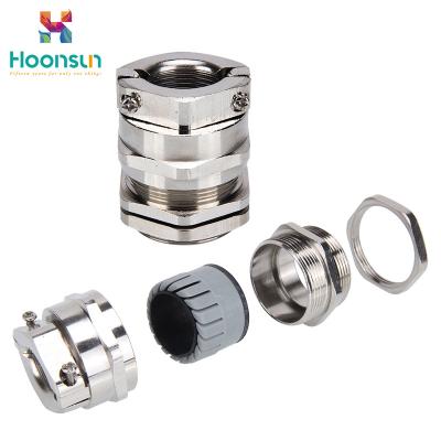 China Double Locked Waterproof Cable Gland IP68 M20x1.5 Nylon Brass for Industrial Electrical Cable Joints for sale