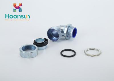 China DWJ Type 90 Degree Flexible Conduit Connector G Thread Zinc Alloy for Pipe Fitting 1/2 to 4 Inch for sale
