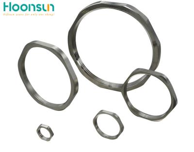 China Nickel Plated Brass Hex Lock Nut M20 for Cable Gland Tightening Metric Thread 22mm Spanner for sale