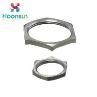 China Nickel Plated Brass Hexagon EMC Locknut Cable Gland Accessory M12 to M100 for sale