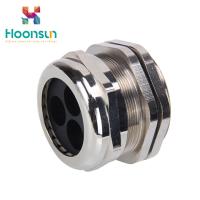 China Brass Nickel Plated Multiple Entry Silicone Waterproof Cable Gland M20 IP68 10 Bar for sale