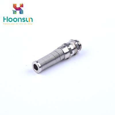 China Nickel Plated Brass Spiral Cable Gland M20 Waterproof IP68 Anti Bending Spring for sale