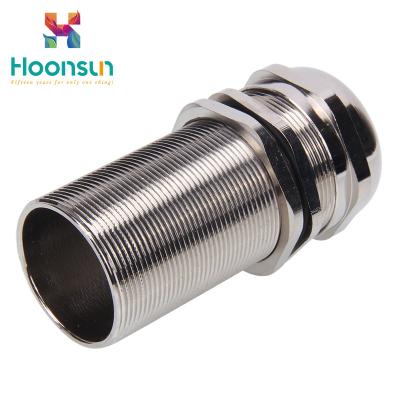 China PG13.5 Brass Cable Gland Waterproof IP68 Nylon Claw Long Thread 6-12mm for sale