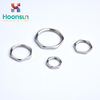 China Nickel Plated Brass Cable Gland Locknut M12 to M100 Metric Thread CE ROHS for sale