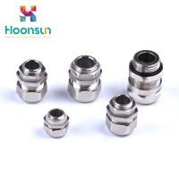 China M Thread IP68 Cable Gland Nickel Plated Brass Silicon Rubber Insert with Lock Nuts M12-M20 for sale