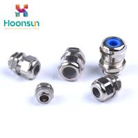 China Nickel Plated Brass PG Thread Cable Gland IP68 with Metal Lock Nuts for 3-12mm Cables for sale