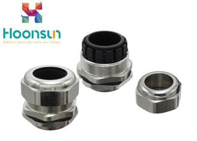China MG63 Nickel Plated Copper Cable Gland Strengthened Type Waterproof Connector IP68 35-45mm for sale