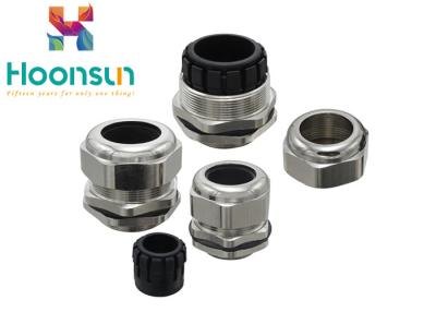 China MPG48 Strengthened Metal Cable Gland IP68 Black Silicone Rubber 35-45mm for sale