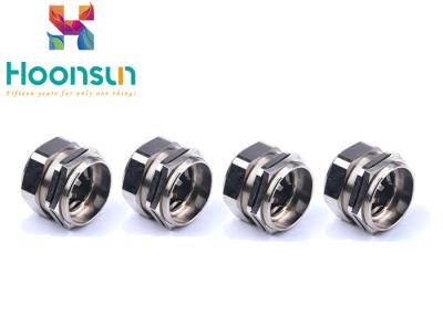 China NPT1/4 Nickel Plated Brass EMC Cable Gland 18mm Thread for Cable Protection for sale