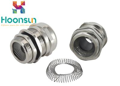China Nickel Plated Brass EMC Cable Gland NPT3/8 8mm Thread for Solar Energy Cable Protection for sale