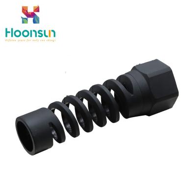 China M30 Customized Metal Strain Relief Cable Gland Connetor With Spiral Tail for sale