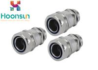 China Stainless Steel Glands Fittings Locking Metal Hose Joint With Ferrule IP65 PG7 to PG48 for sale
