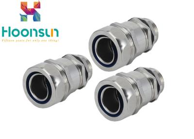 China Stainless Steel Glands Fittings Locking Metal Hose Joint With Ferrule IP65 PG7 to PG48 for sale