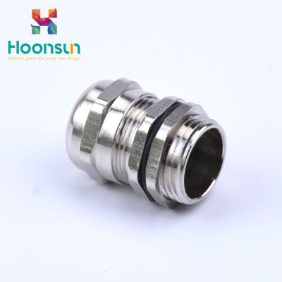 China Nickel Plated Brass Cable Gland M8 to M120 Metric Thread IP68 Waterproof for sale
