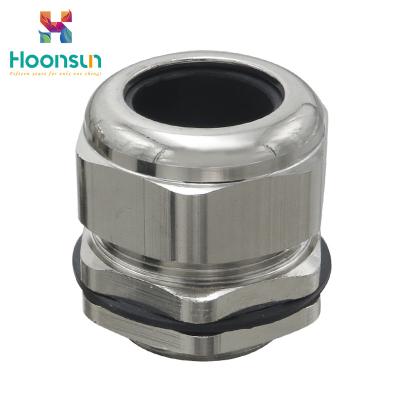 China Nickel Plated Brass Cable Gland IP68 Waterproof M20x1.5 10-14mm for sale