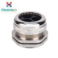 China Brass Nickel Plated Dustproof Waterproof Cable Gland M12-M63 IP68 Silicone Multiple Entry for sale