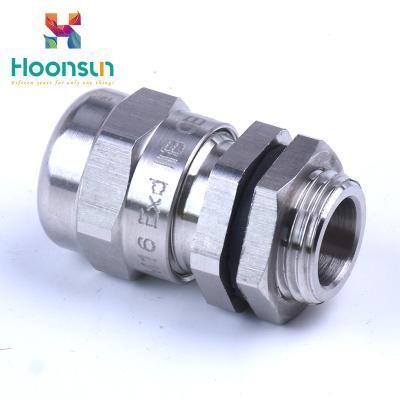 China Double Seal Metal Armored Cable Gland IP68 Waterproof M20 to M75 Flame Retardant for sale