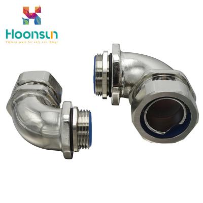 China Right Angle 90 Degree Brass Union Connector M25 Male Threaded for sale