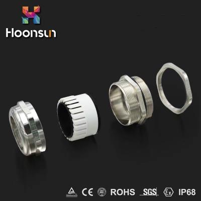 China Nickel Plated Brass Cable Gland M10 IP68 Waterproof Dustproof with Silicone Seal for sale