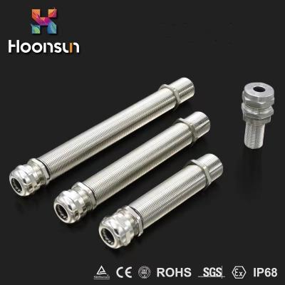 China Waterproof Cable Gland M32 Nickel Plated Brass IP68 10 Bar Cable Diameter 15-22mm for sale