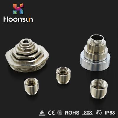 China Nickel Plated Brass Cable Gland Reducer Kit External Thread M16 to M12 for Industrial Wiring for sale
