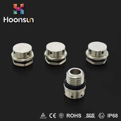 China Explosion Proof Nickel Plated Air Breather Valve IP68 Stainless Steel M12 Thread for sale