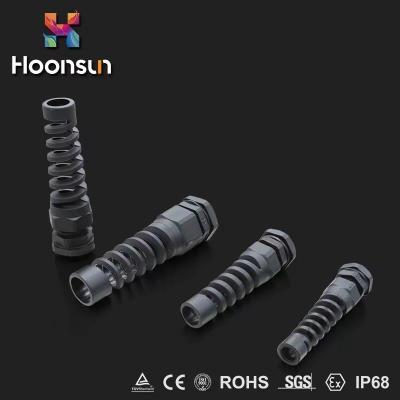 China Nylon Cable Gland Strain Relief Spiral Type IP68 Waterproof PG7 to M30 for sale