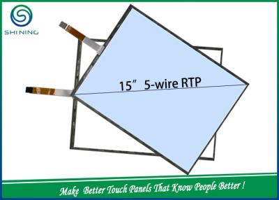 China ODM / OEM 5 Wire Resistive Single Touch Panel 15 Inches ITO Glass And ITO Film for sale