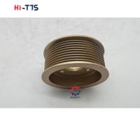 China 10 Slots Excavator Water Pump Pulley for Volvo EC210 EC240 Forged Steel 10kg for sale