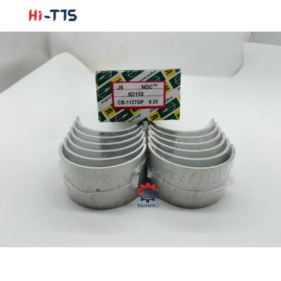 China Komatsu 6D155 +25 Connecting Rod Bearing 6127-21-8071 6127-31-3042 Aluminum Engine Part for sale