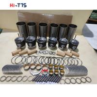 China DE12 Excavator Engine Cylinder Liner Kit 6 Cylinder Complete with Piston Rings Valves Gasket Set for sale