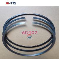 China 6D107 Diesel Engine Piston Ring Set 102mm Aluminum 4955251 4955519 4932801 for sale