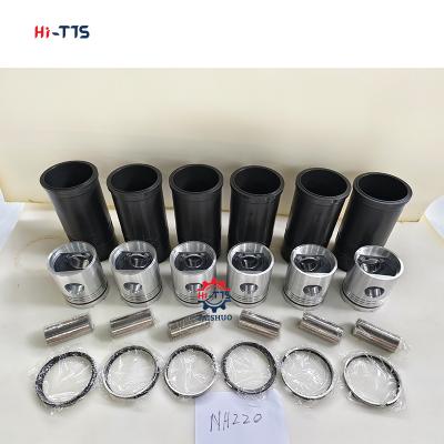 China NH220 Engine Cylinder Liner Kit 6 Cyl Piston 6620-31-2110 184400 for Excavator DH220-7 for sale